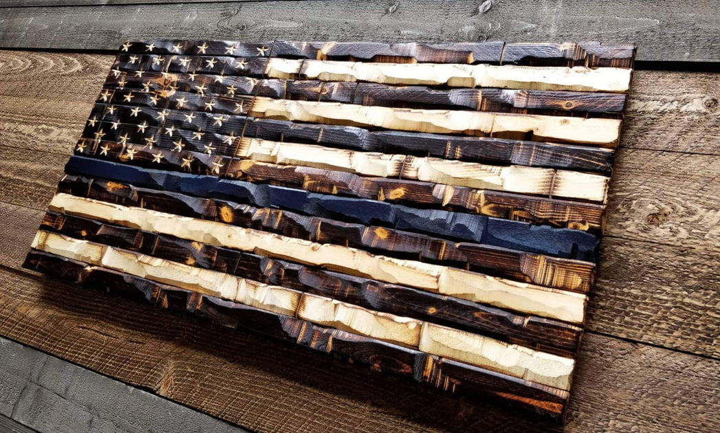 Thin Red Line and Thin Blue Line Wood Flags – THE LEGACY FLAG